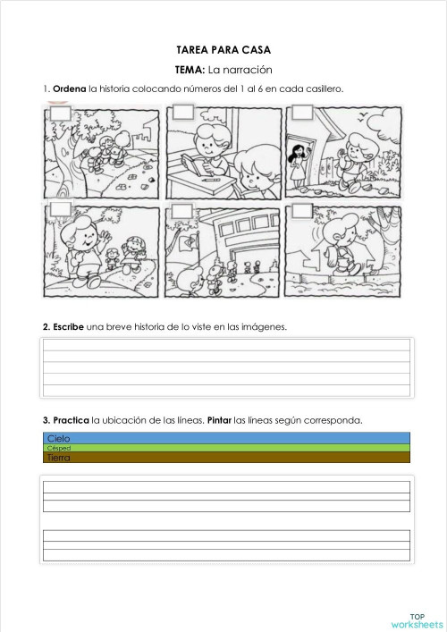 La narración : fichas interactivas y ejercicios online | TopWorksheets