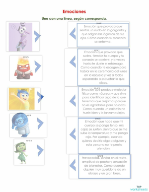 Identificación de emociones. Ficha interactiva | TopWorksheets