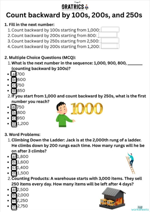 Counting III. Interactive worksheet | TopWorksheets