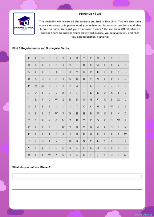 Power Up 4 | 2.5. Interactive worksheet | TopWorksheets