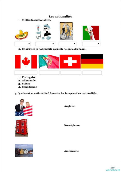 Palabras variables e invariables. Ficha interactiva | TopWorksheets