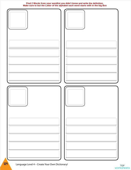Make Your Own Dictionary Template