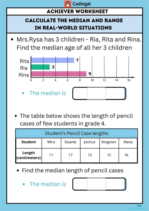 Statistics: interactive worksheets and online exercises | TopWorksheets