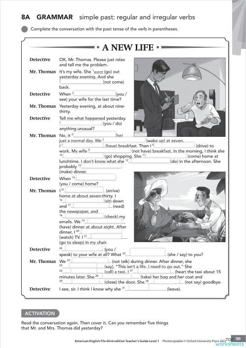 AEF - 8A GRAMMAR. Interactive worksheet | TopWorksheets