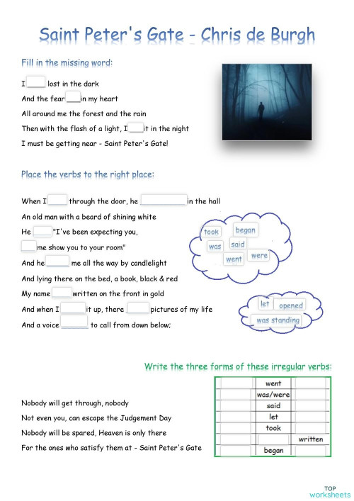 St. Peter´s Gate. Interactive worksheet | TopWorksheets