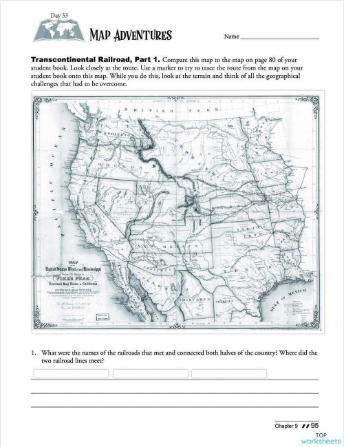 Chapter 9: Map Adventures Pg 95. Interactive worksheet | TopWorksheets