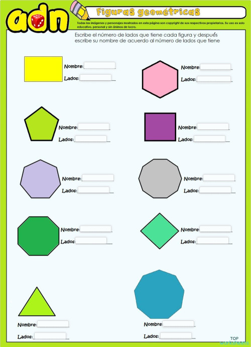 Figuras Geométricas. Ficha interactiva | TopWorksheets