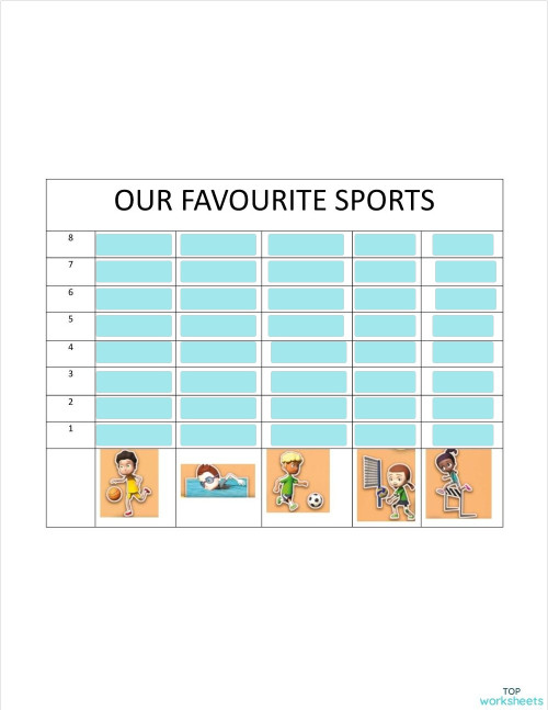 J2 - Sports Survey. Interactive worksheet | TopWorksheets
