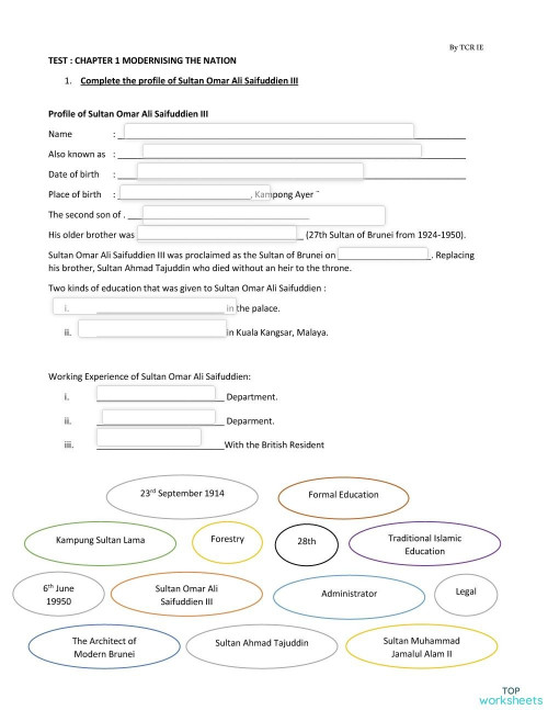 Interactive worksheets and online exercises in brunei | TopWorksheets