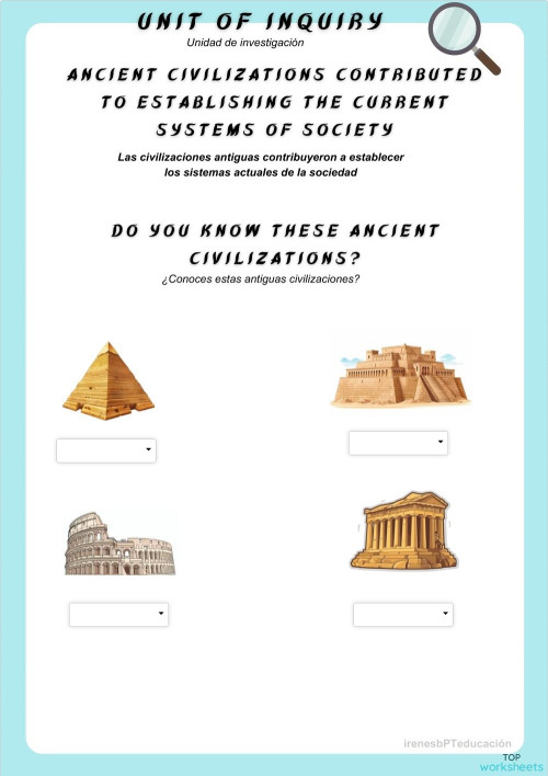 Ancient civilizations. Interactive worksheet | TopWorksheets