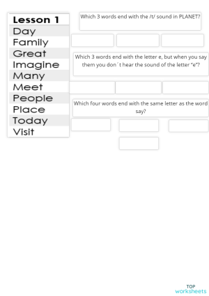 Lesson 1 Activity 1. Interactive worksheet | TopWorksheets
