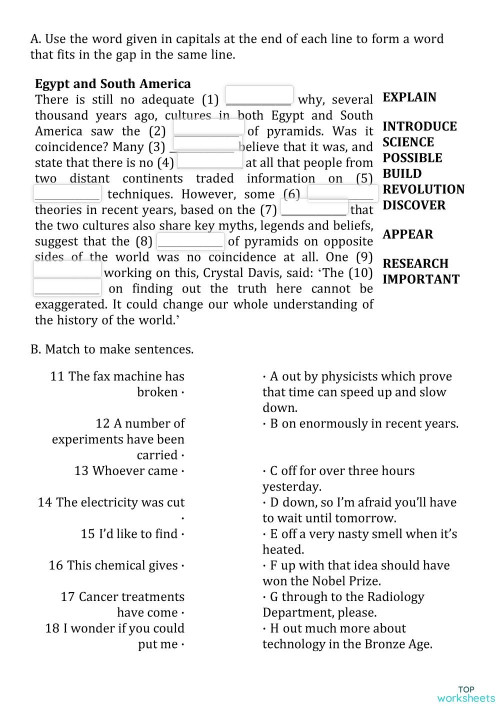 Review 3 B2. Interactive worksheet | TopWorksheets