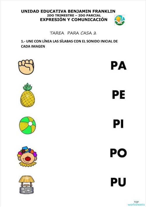 SÍLABAS CON ´´ P ´´: fichas interactivas y ejercicios online ...