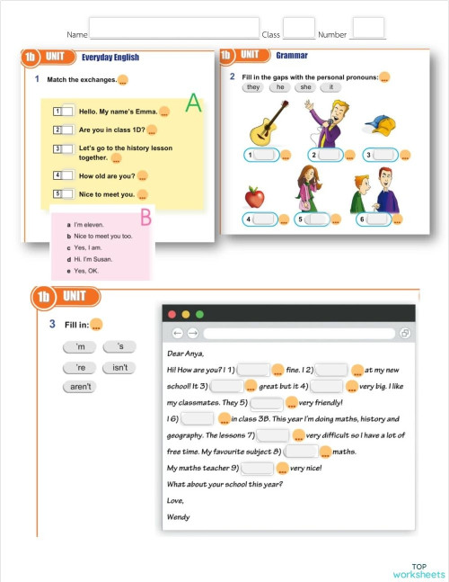 exercise 1B. Interactive worksheet | TopWorksheets