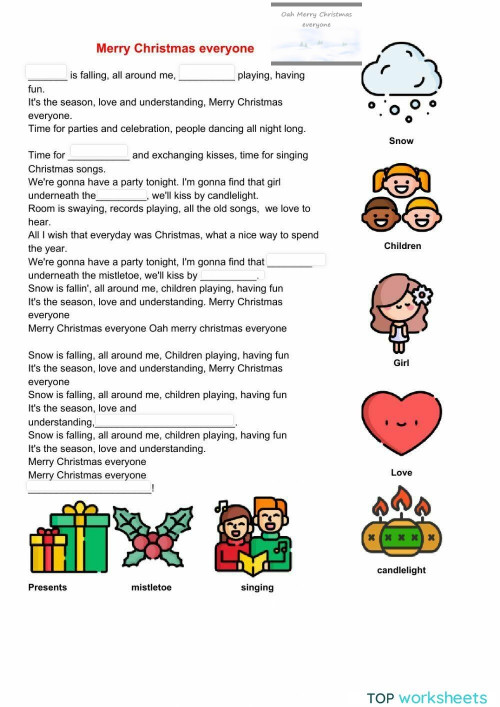 Merry Xtmas. Ficha interactiva | TopWorksheets