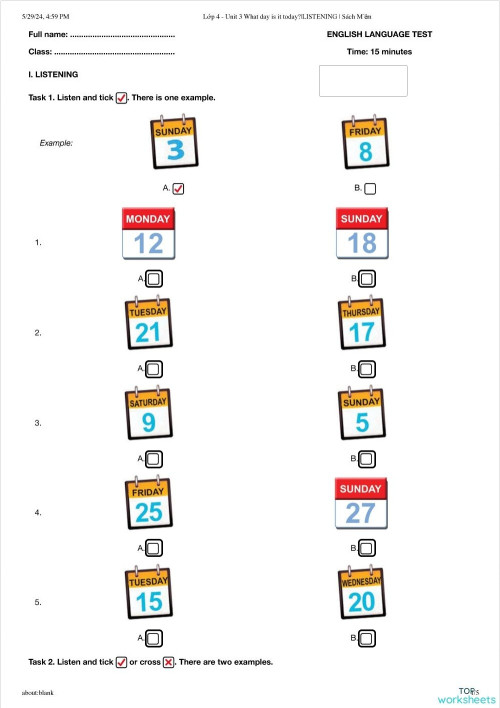 Practice Test Unit 5 Bﾃ I T蘯ｭp Tﾆｰﾆ Ng Tﾃ C Topworksheets
