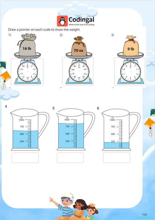 Capacity: interactive worksheets and online exercises | TopWorksheets