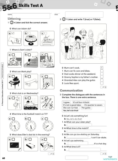 Listening: interactive worksheets and online exercises | TopWorksheets