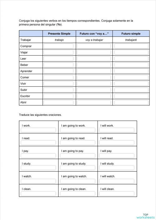 Futuro con expresiones de tiempo. Ficha interactiva | TopWorksheets