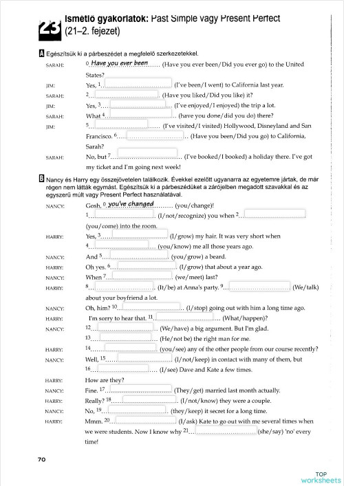 Reported Speech - Mixed sentence types. Interactive worksheet ...