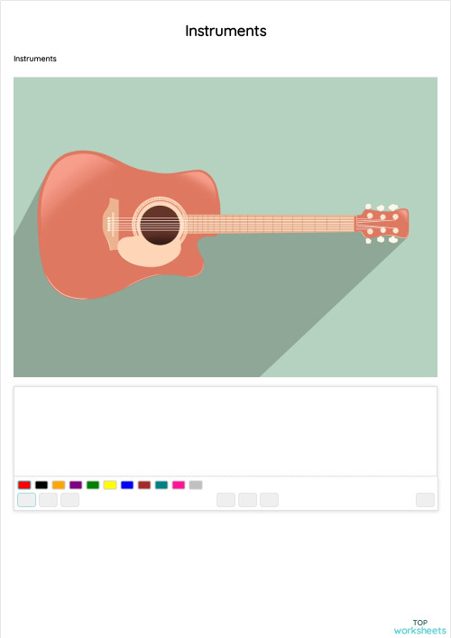 Instruments. Interactive worksheet | TopWorksheets