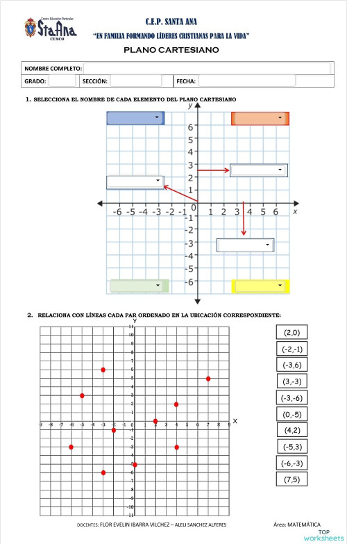 Plano de coordenadas cuaderno interactivo digital - Educational Images ...