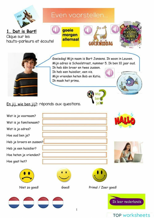 Zich voorstellen blz. 1. Interactive worksheet | TopWorksheets