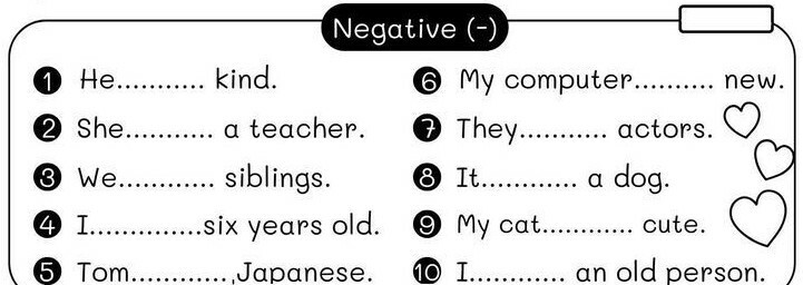 Negative verb to be. Interactive worksheet | TopWorksheets