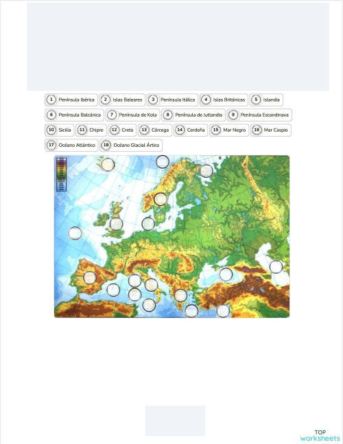 TIPOS DE MAPAS Y ESCALA. Ficha interactiva | TopWorksheets