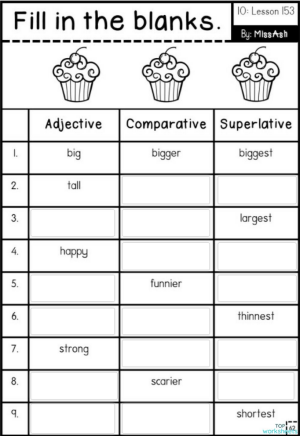 Comparative Adjective. Interactive worksheet | TopWorksheets