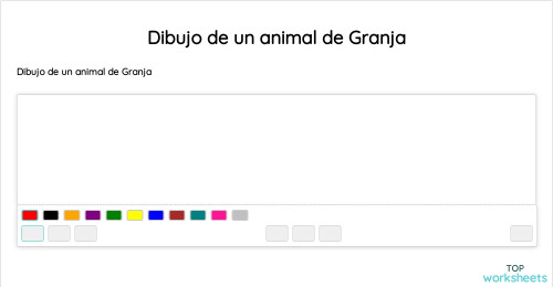 Dibujo de un animal de Granja. Ficha interactiva | TopWorksheets