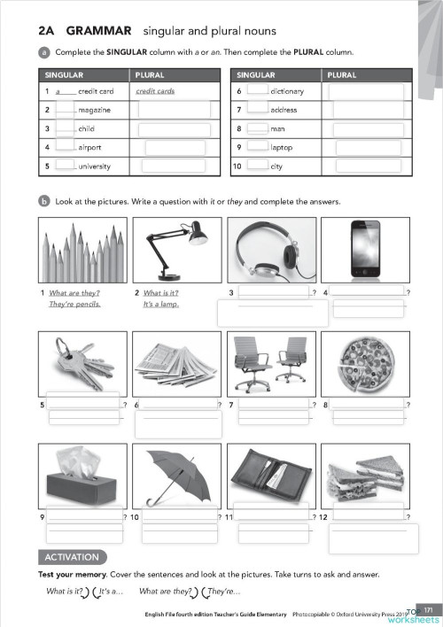Unit 2A (Grammar). Interactive worksheet | TopWorksheets