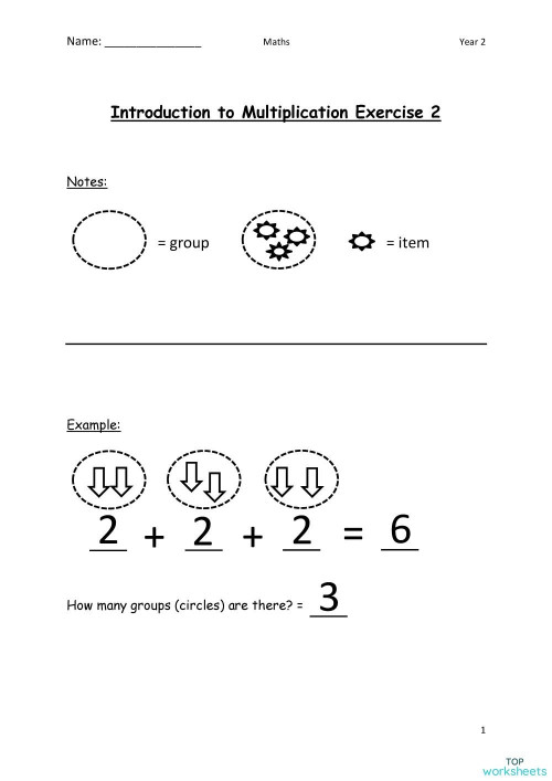 Introduction To Multiplication Worksheet Long Multiplication