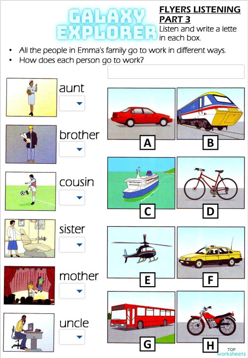 Listening practice 3.11. Interactive worksheet | TopWorksheets