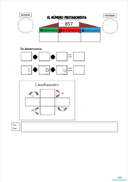 DescomposiciÓn NÚmeros Ficha Interactiva Topworksheets