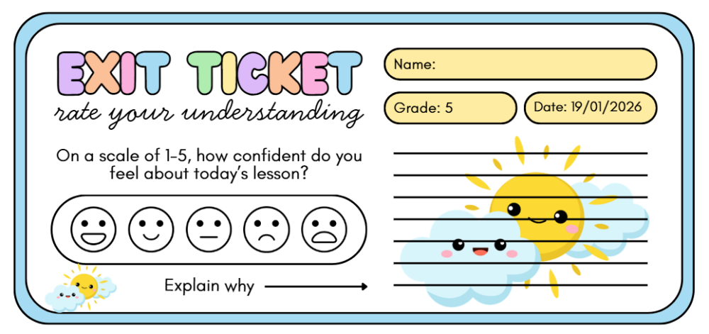 19.01.2026. Form 5. Lessons 67-68. Exit Ticket.. Interactive worksheet ...