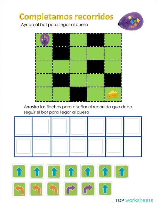 Trabajamos con el bot 3. Ficha interactiva | TopWorksheets