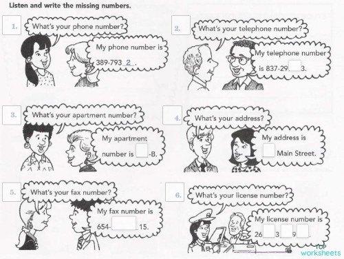 learn to listen numbers. Interactive worksheet | TopWorksheets