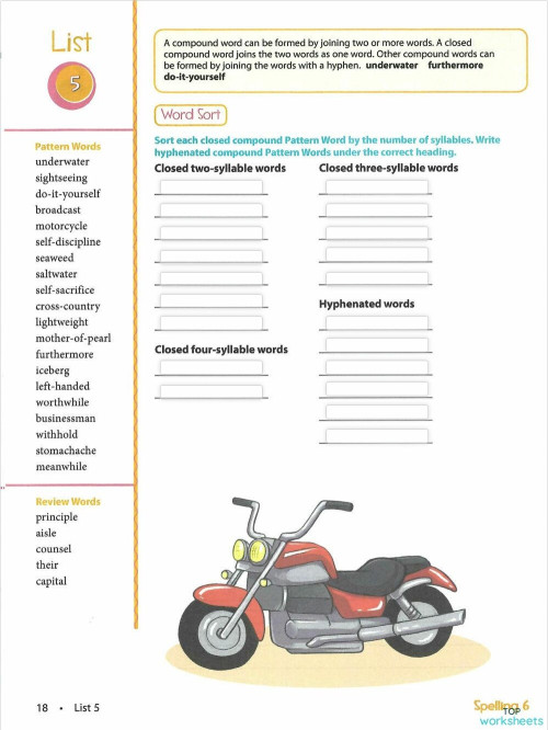 List 5: Pg 18. Interactive worksheet | TopWorksheets