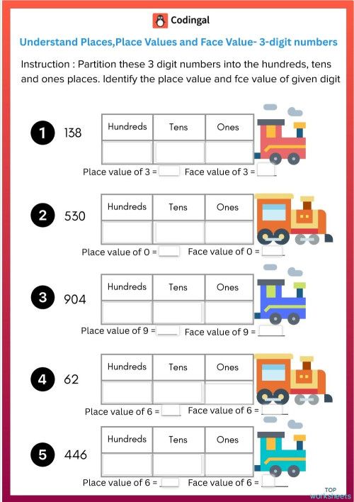 M_G03M04L07_WA01_Understand_place_value_for_3-digit_numbers_3. Interactive worksheet | TopWorksheets