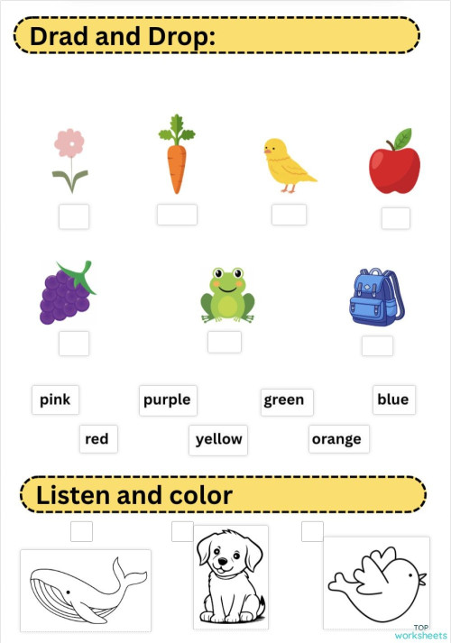 Color - Starters. Interactive worksheet | TopWorksheets