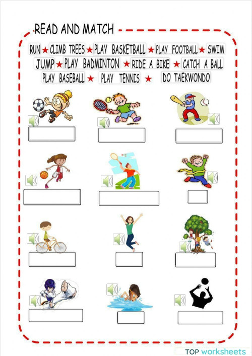 Sports. Interactive worksheet | TopWorksheets