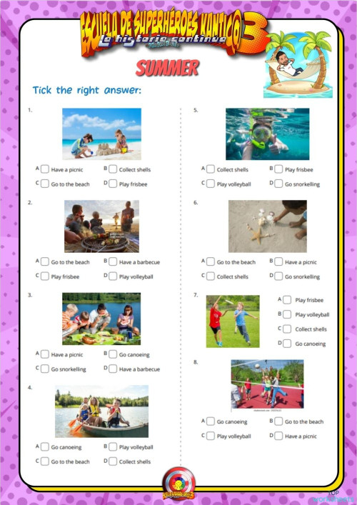 TWS1 SUMMER 1. Interactive worksheet | TopWorksheets