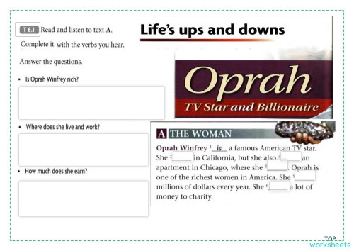 Life's Ups & Downs -PART 1. Interactive worksheet | TopWorksheets