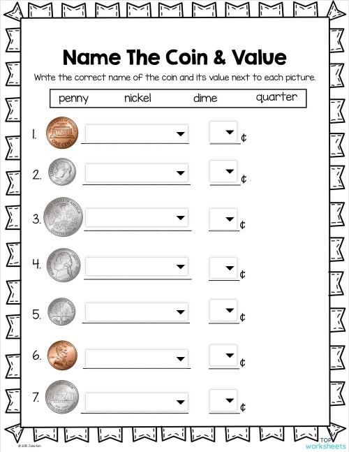 Money: interactive worksheets and online exercises | TopWorksheets