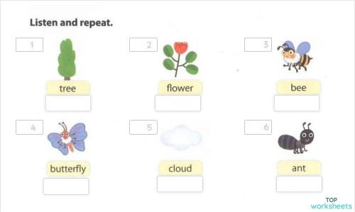 There is a tree. Interactive worksheet | TopWorksheets
