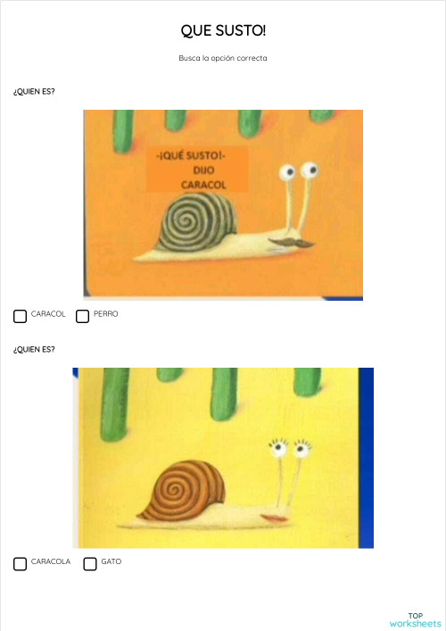 QUE SUSTO!. Ficha interactiva | TopWorksheets