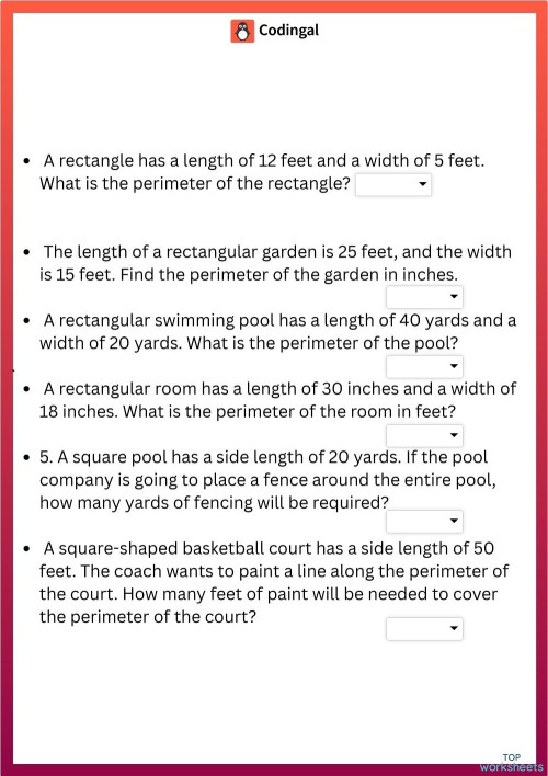 M_G04M10L37_WC02_Word problems on measuring length customary units. Interactive worksheet ...