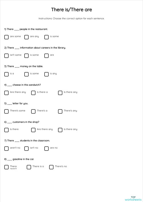 There is/There are. Interactive worksheet | TopWorksheets