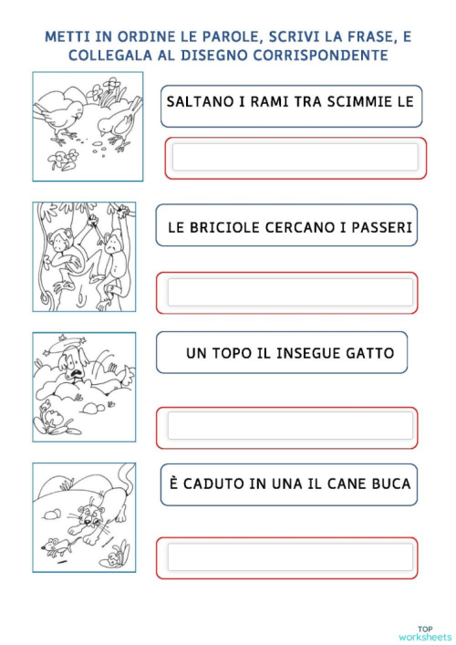 Scrivi La Frase Scheda Interattiva Topworksheets